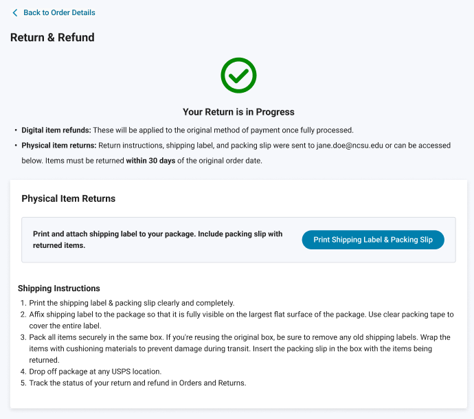 Return an Item for a Refund – Online Bookstore Support Powered by ...